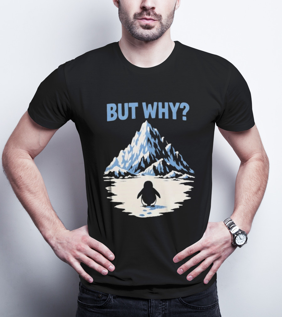 Why Penguin Snow Mountain Reflection T-Shirt