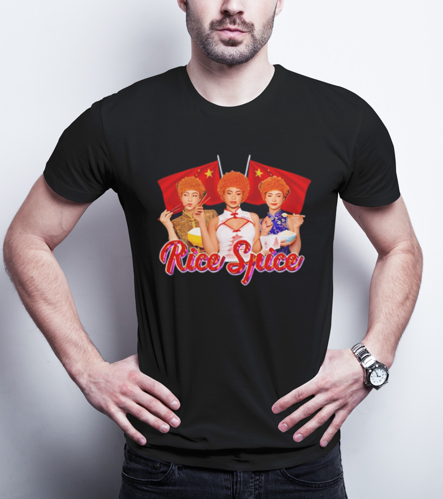 China Rice Spice Trio With Flags And Traditional Attire T-Shirt