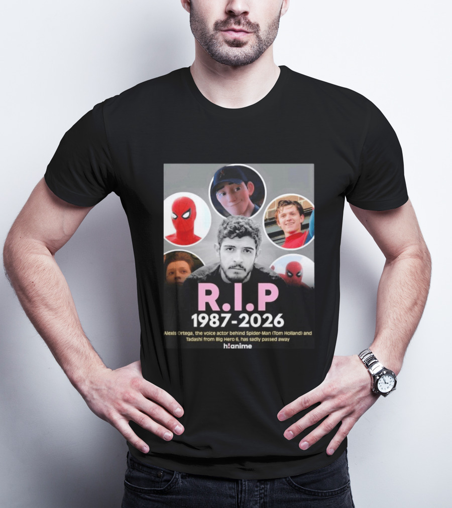 RIP Alexis Ortega 1987 2026 Voice Of Spider Man And Tadashi T-Shirt