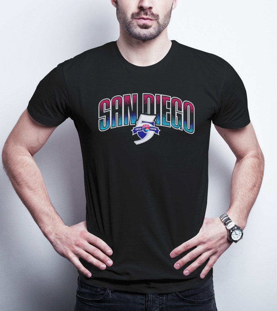 San Diego Wave FC 2022 To 2026 5 Seasons Celebration T-Shirt