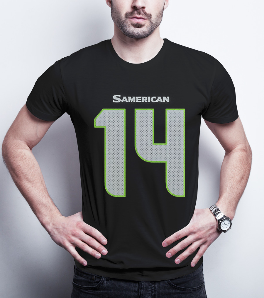 Seattle Seahawks Samerican 14 Jersey T-Shirt