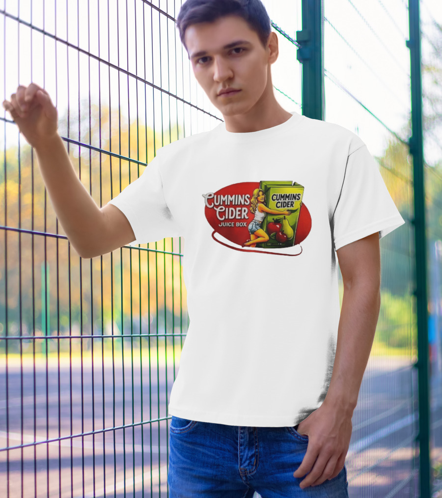 Cummins Cider Juice Box Vintage Style 100% Pear And Apple Drink T-Shirt