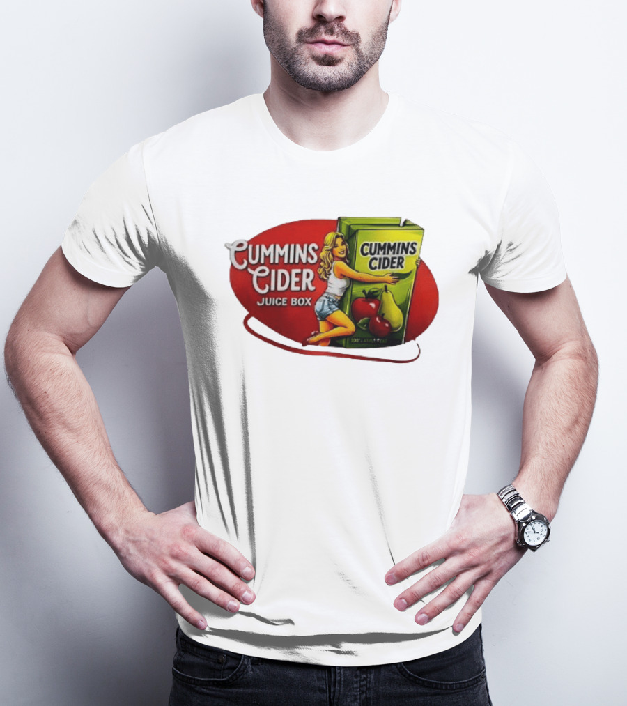 Cummins Cider Juice Box Vintage Style 100% Pear And Apple Drink T-Shirt