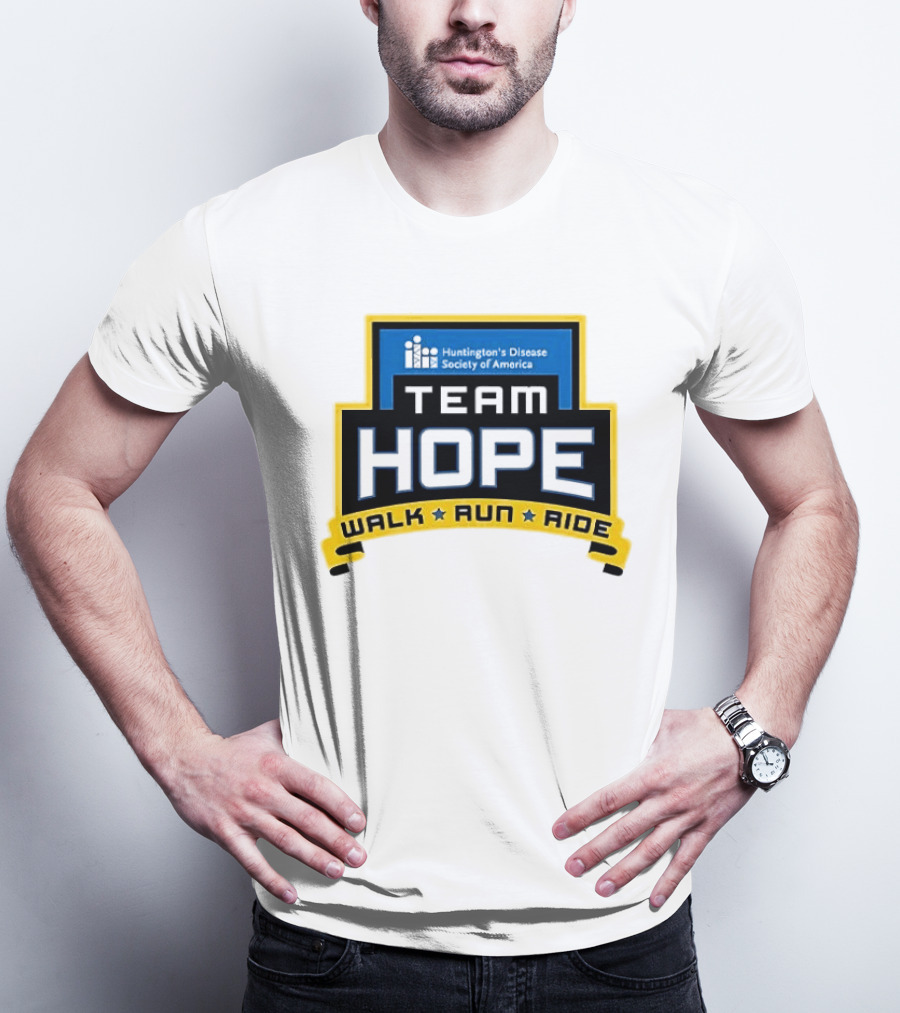 Team Hope Walk Run Ride Huntington's Disease Society Of America T-Shirt