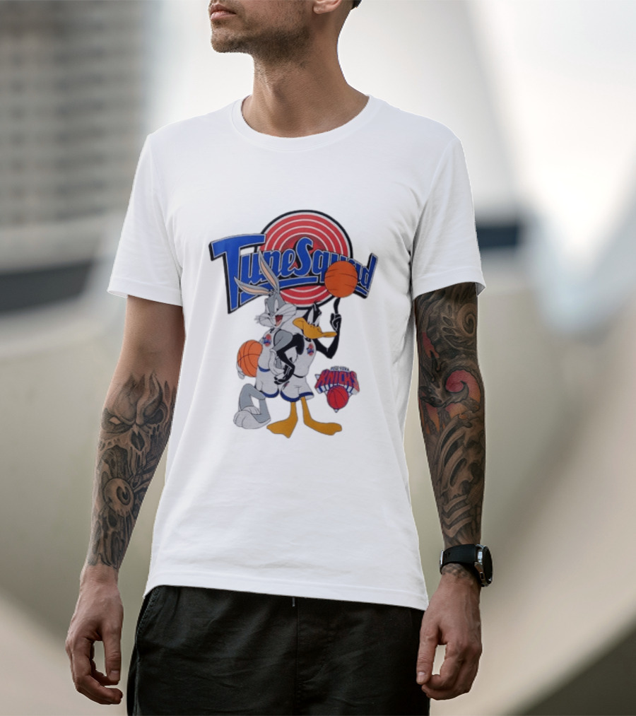 TuneSquad Bugs Bunny Daffy Duck New York Knicks Basketball Sports T-Shirt