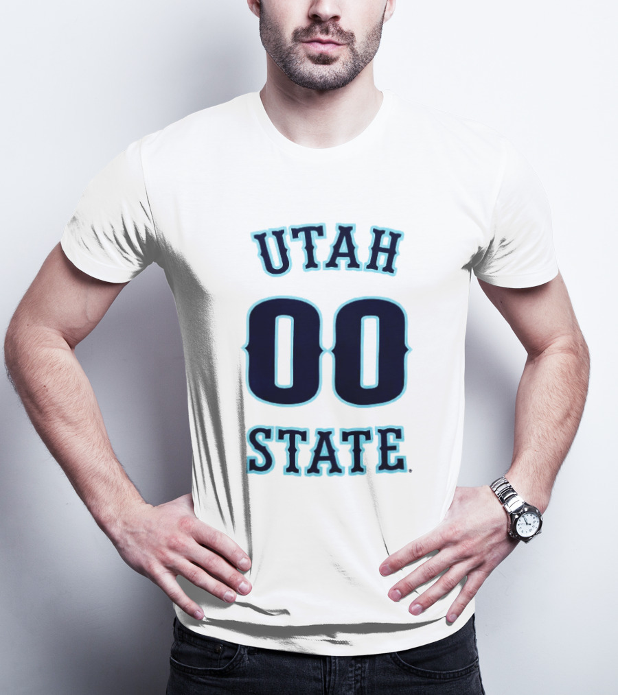 Utah State 00 Number Basketball T-Shirt
