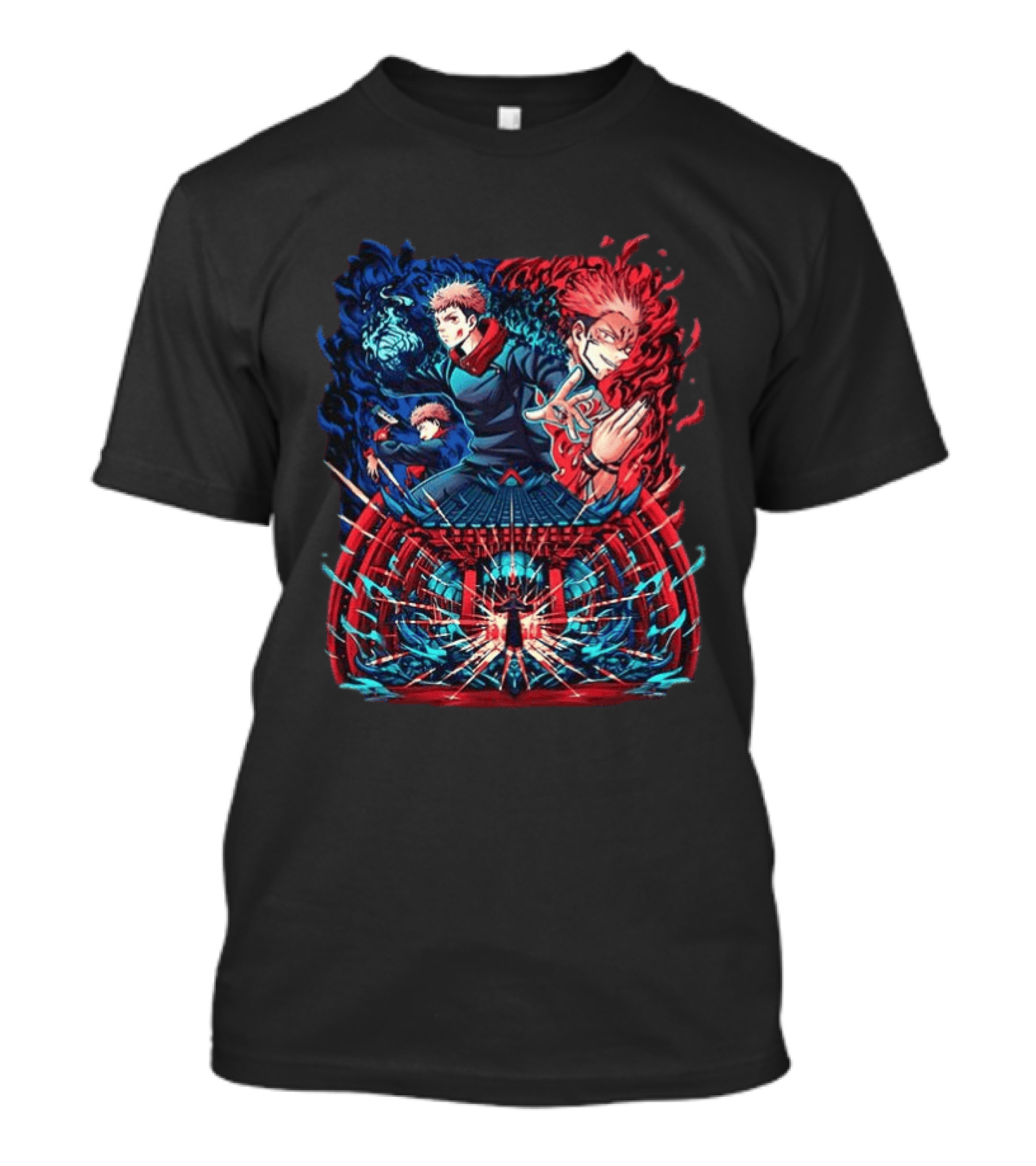 Itadori Yuji Jujutsu Kaisen Sukuna's Territory Expansion Void Possession Anime Mashup T-Shirt