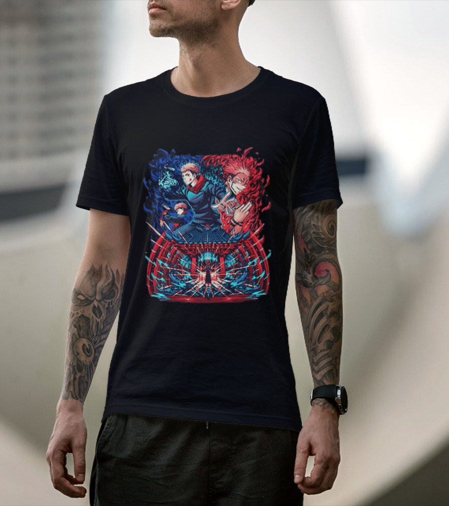 Itadori Yuji Jujutsu Kaisen Sukuna's Territory Expansion Void Possession Anime Mashup T-Shirt