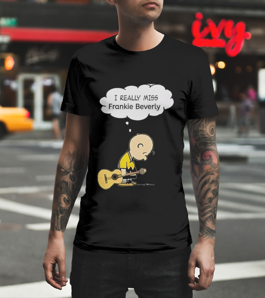 Charlie Brown I Really Miss Frankie Beverly Guitar Player T-Shirt