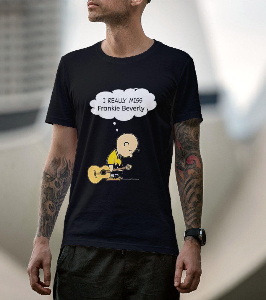 Charlie Brown I Really Miss Frankie Beverly Guitar Player T-Shirt