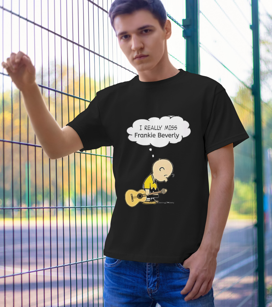 Charlie Brown I Really Miss Frankie Beverly Guitar Player T-Shirt