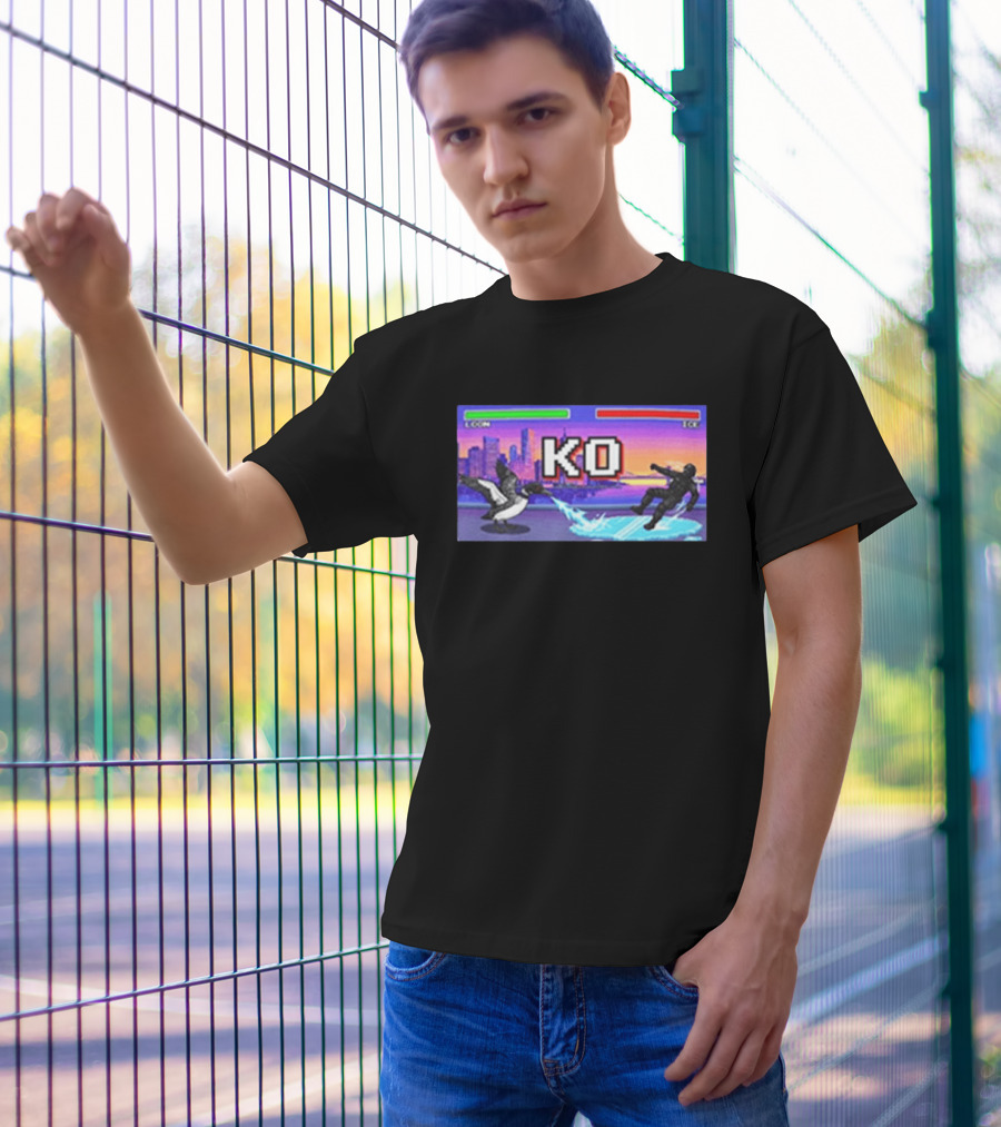 Common Loon Vs ICE KO Minnesota Skyline Anti ICE T-Shirt