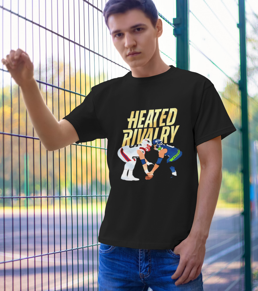 New England Patriots Vs Seattle Seahawks Heated Rivalry Football Players T-Shirt