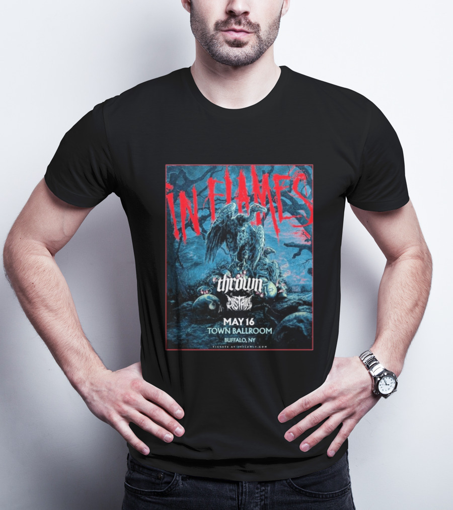 In Flames May 16 2026 Buffalo NY Town Ballroom Concert Thrown Orbit Culture T-Shirt