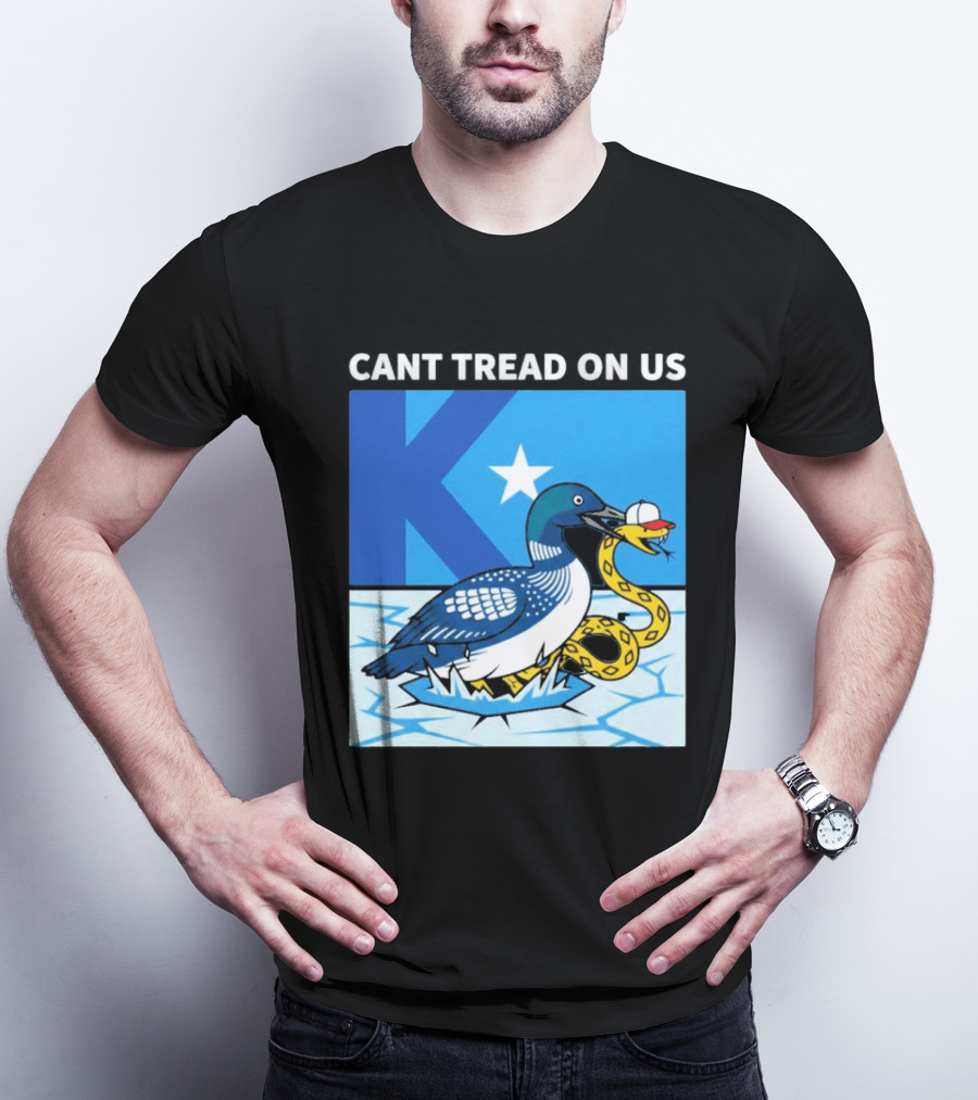 Can't Tread On Us Minnesota Loon Snake Ice Hockey Hat Star T-Shirt