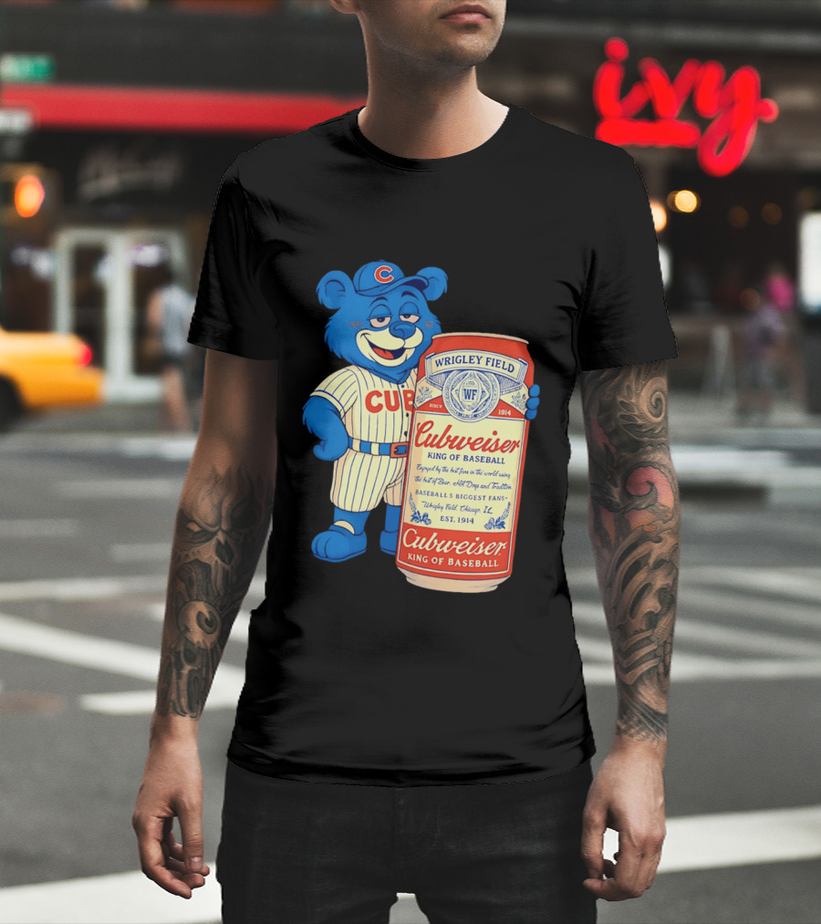 Cubs Wrigley Field Cubweiser King Of Baseball 1914 Bear Fans T-Shirt