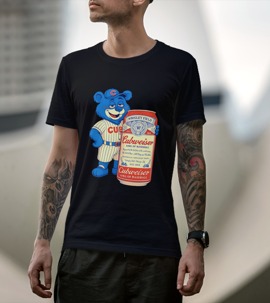 Cubs Wrigley Field Cubweiser King Of Baseball 1914 Bear Fans T-Shirt