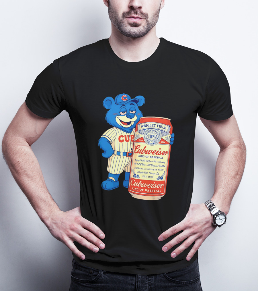 Cubs Wrigley Field Cubweiser King Of Baseball 1914 Bear Fans T-Shirt