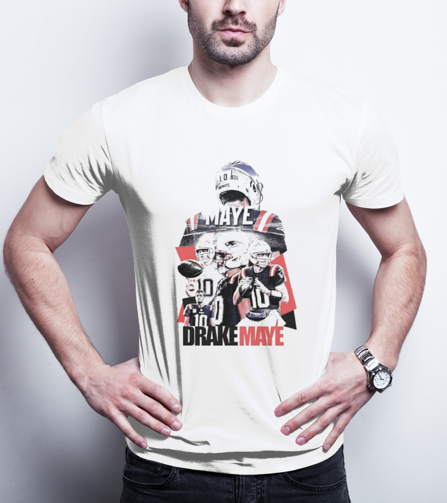 Drake Maye New England Patriots Number 10 Patriots Football Player T-Shirt