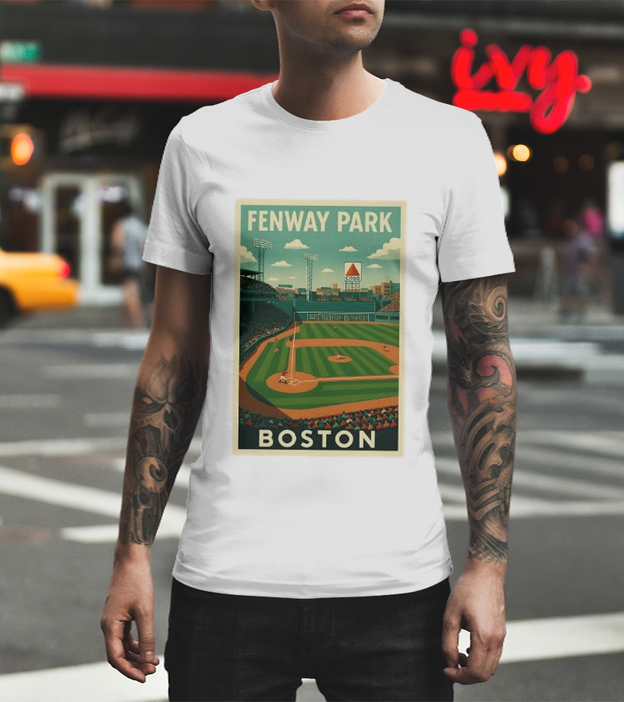 Boston Red Sox Fenway Park Stadium CITGO Sign Baseball Boston T-Shirt