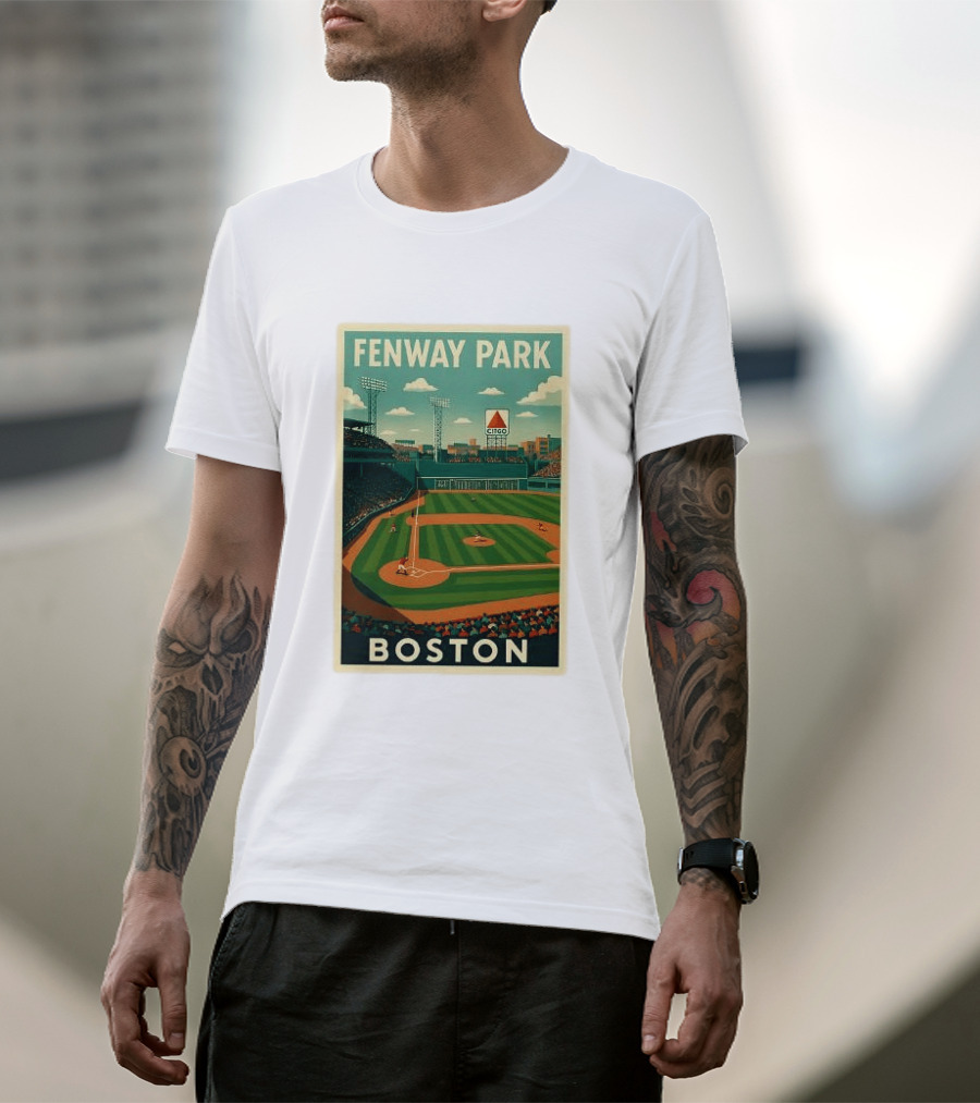 Boston Red Sox Fenway Park Stadium CITGO Sign Baseball Boston T-Shirt