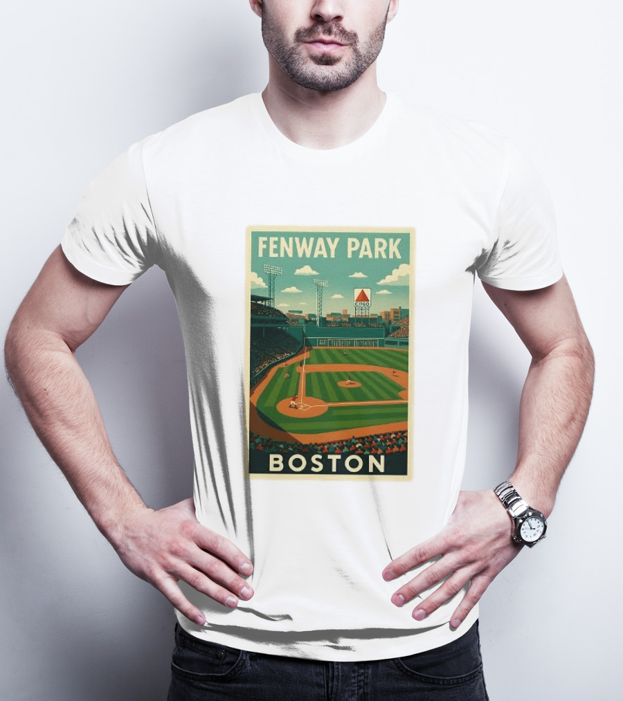 Boston Red Sox Fenway Park Stadium CITGO Sign Baseball Boston T-Shirt