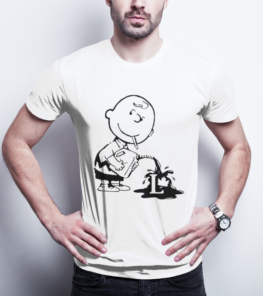 Charlie Brown Watering Flower Political Cartoon T-Shirt