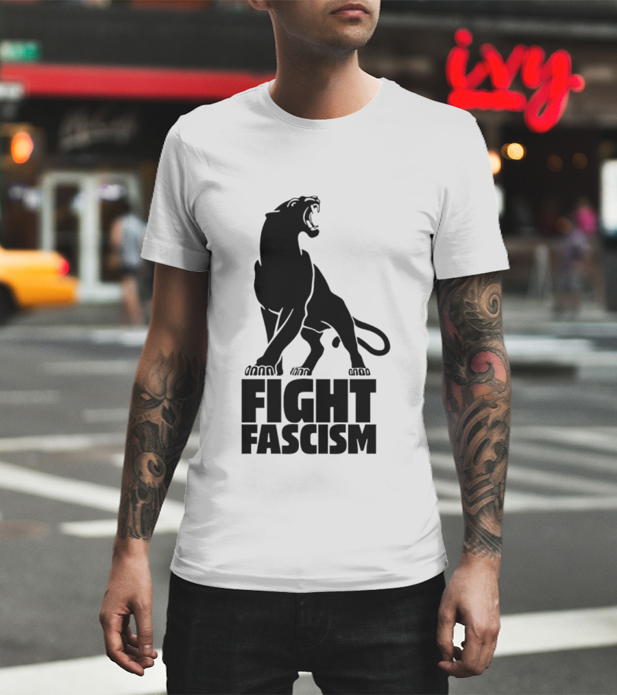 Fight Fascism Panther Roar Black Power Movement T-Shirt