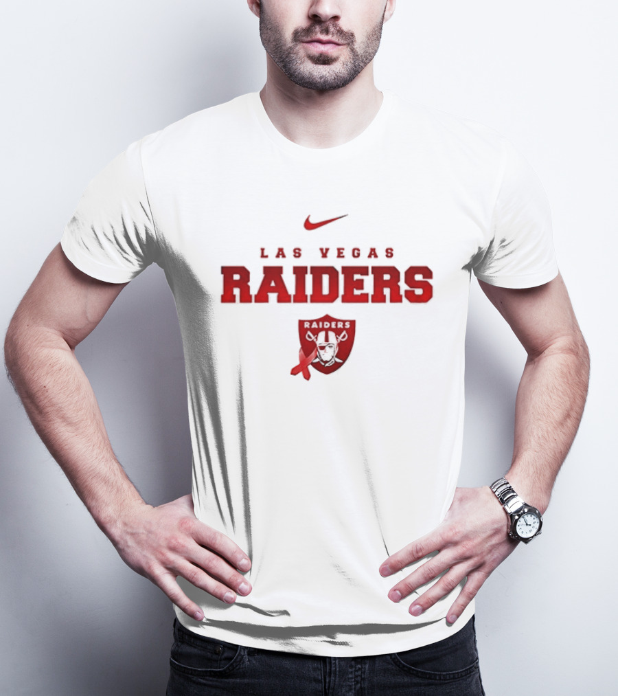 Las Vegas Raiders February We Wear Red American Heart Month Nike T-Shirt