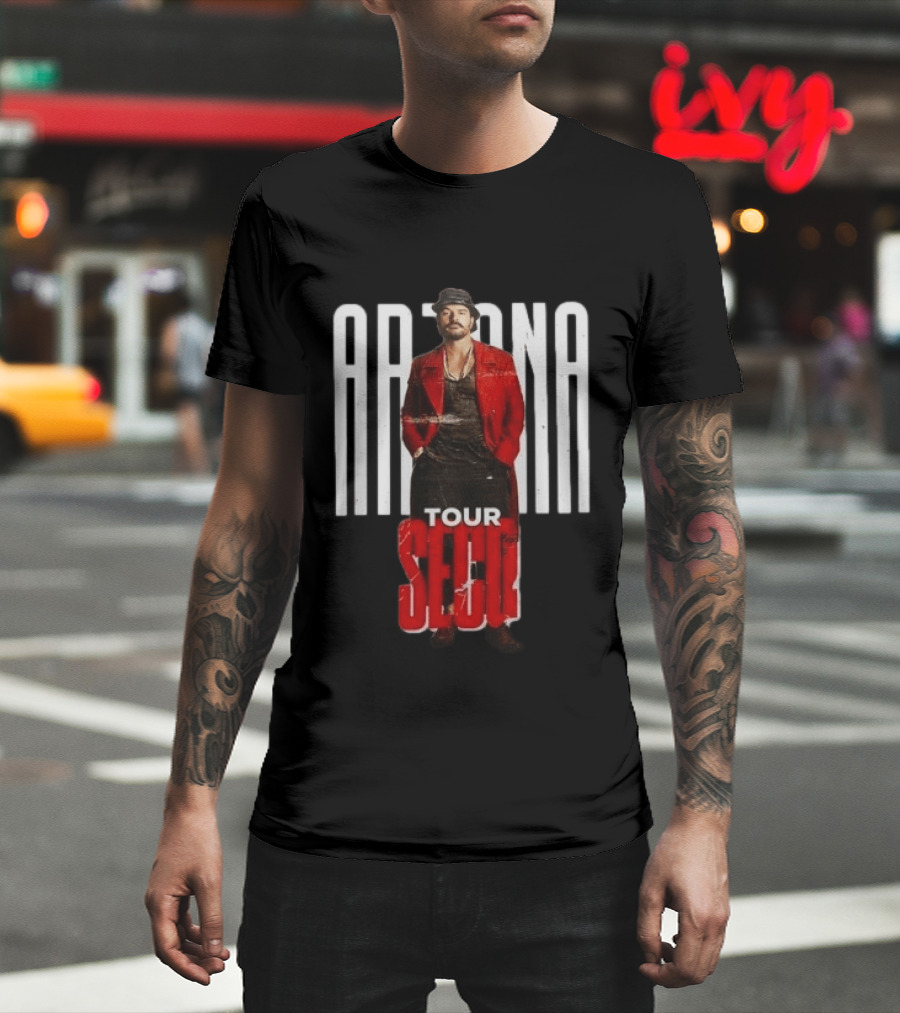 Arjona SECO Tour 2026 Red Jacket Black Hat T-Shirt