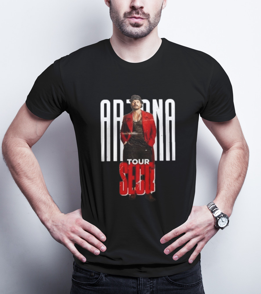 Arjona SECO Tour 2026 Red Jacket Black Hat T-Shirt