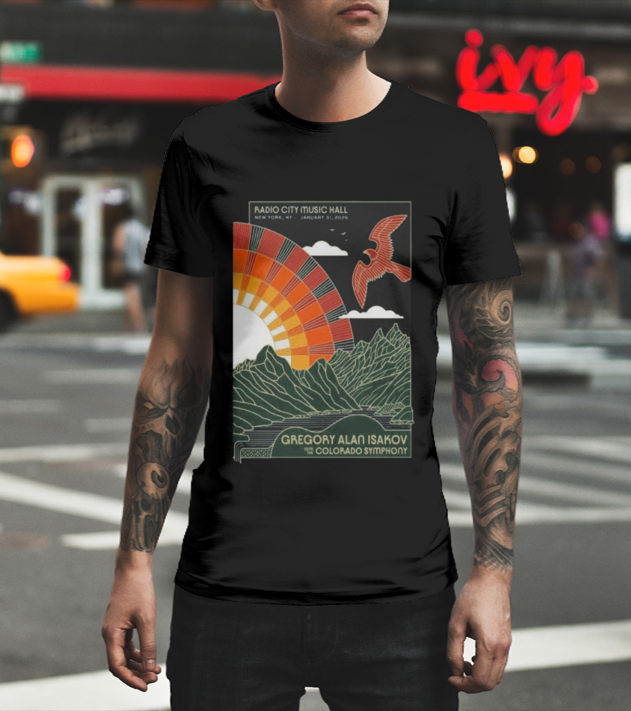 Gregory Alan Isakov With Colorado Symphony Radio City Music Hall January 31 2026 T-Shirt