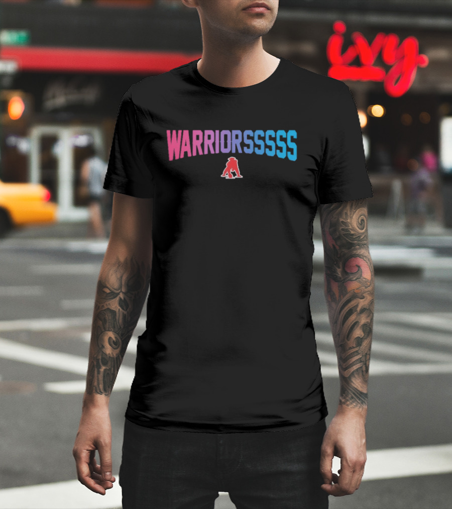 Warriorsssss New England Patriots Bold Rainbow Gradient T-Shirt