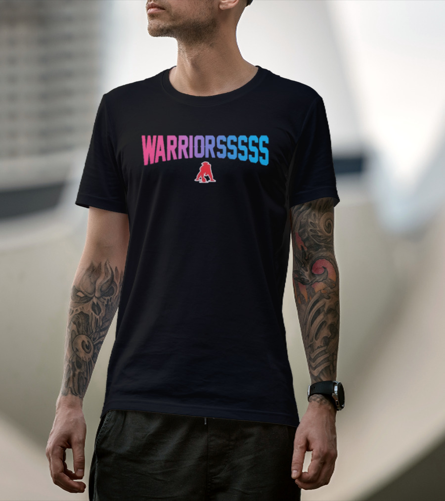 Warriorsssss New England Patriots Bold Rainbow Gradient T-Shirt