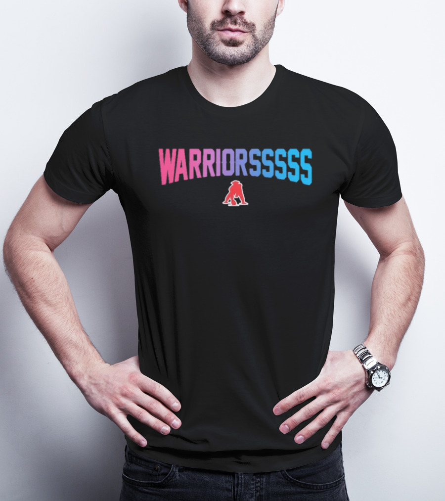 Warriorsssss New England Patriots Bold Rainbow Gradient T-Shirt