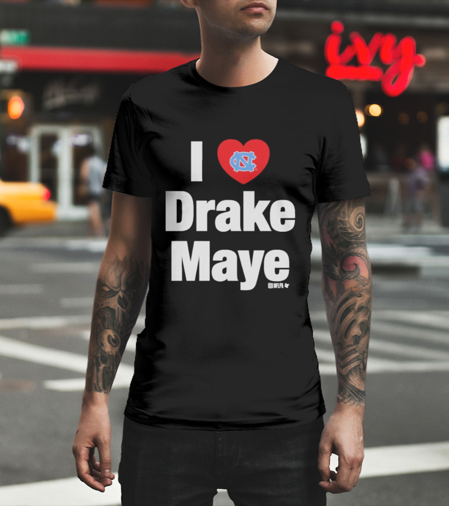 North Carolina Tar Heels I Heart Drake Maye UNC T-Shirt