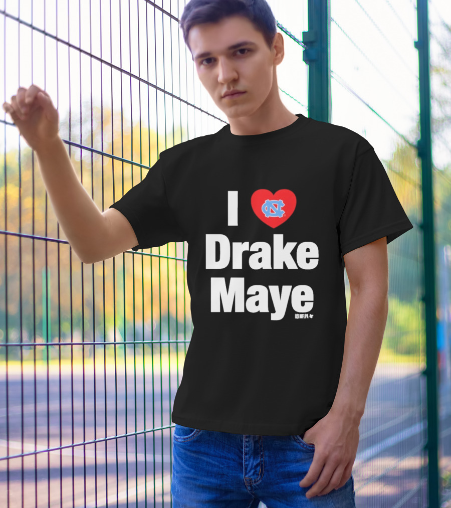 North Carolina Tar Heels I Heart Drake Maye UNC T-Shirt