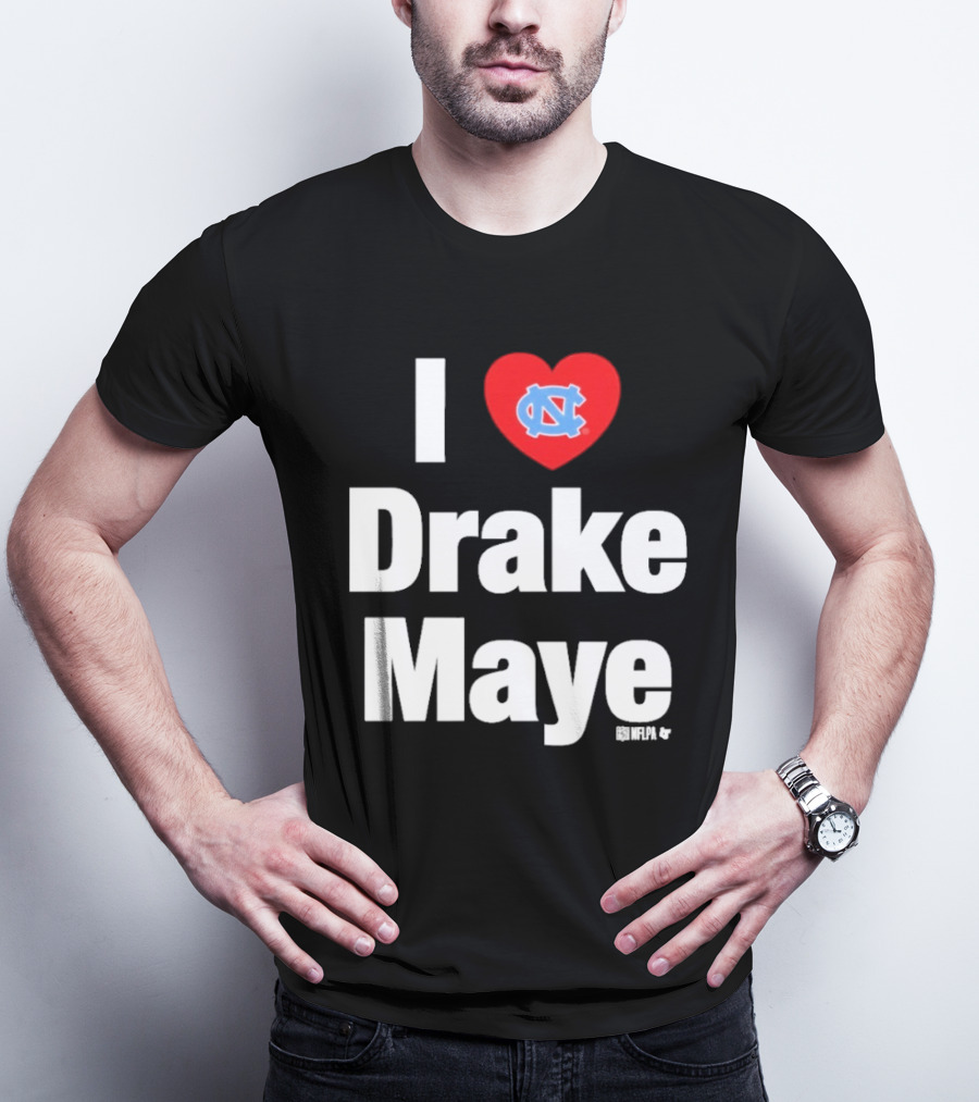 North Carolina Tar Heels I Heart Drake Maye UNC T-Shirt