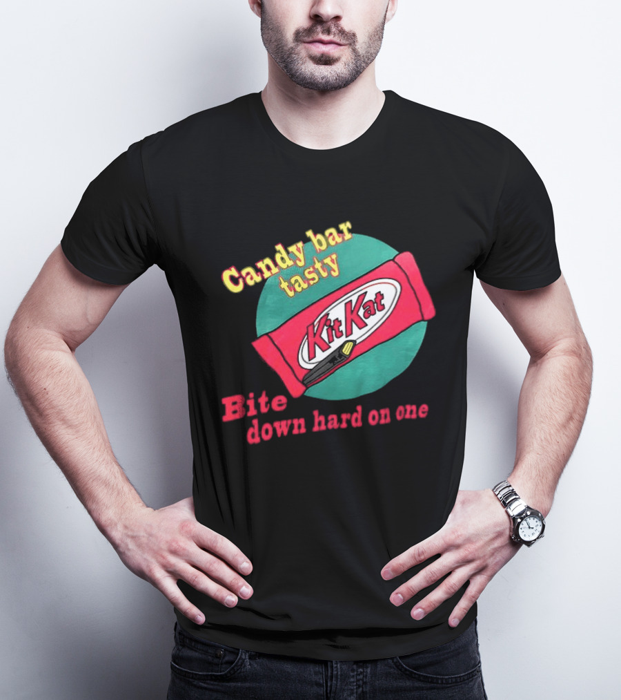 Candy Bar Tasty KitKat Bite Down Hard On One T-Shirt