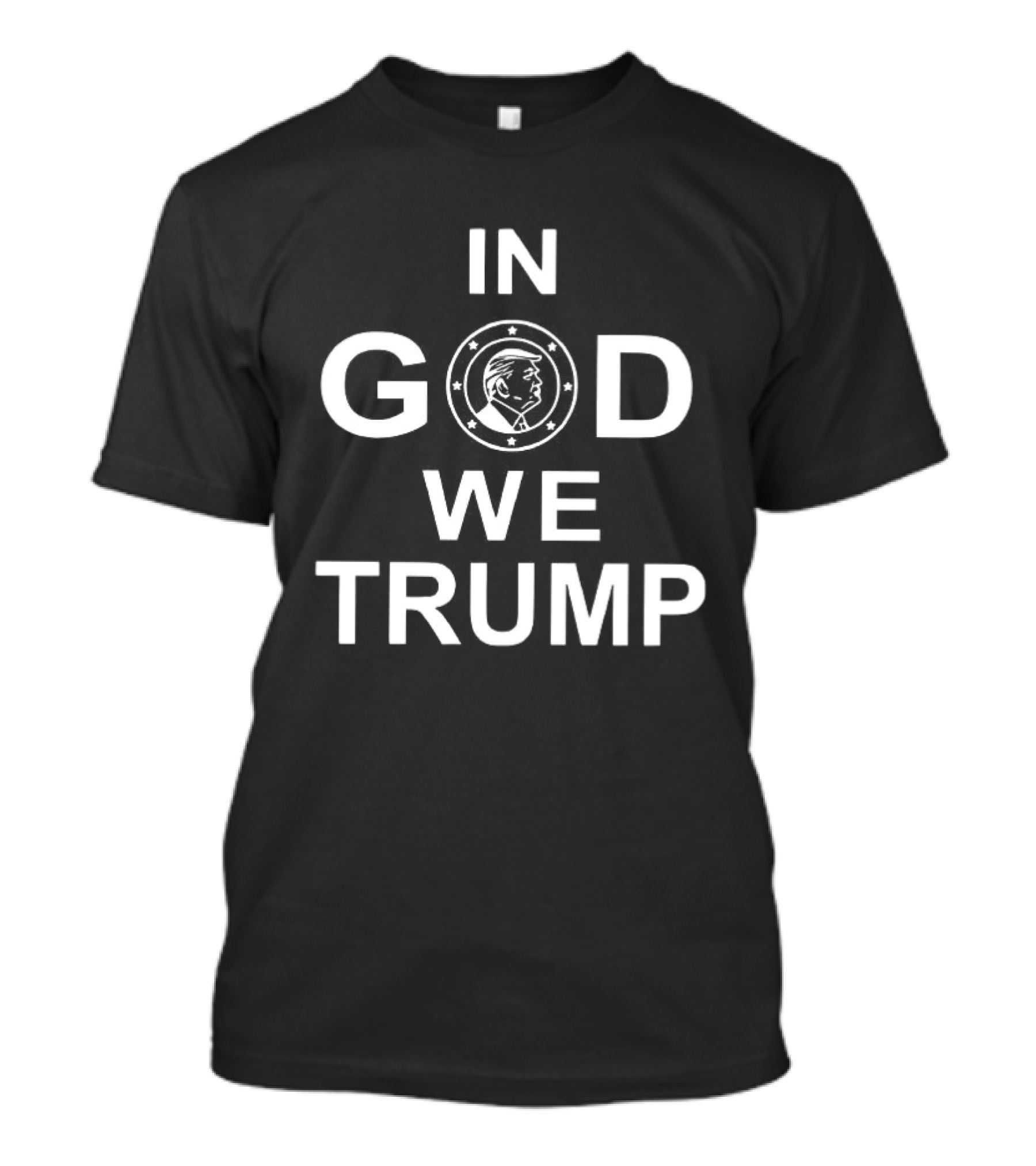 In God We Trump Patriotic Political Circle T-Shirt