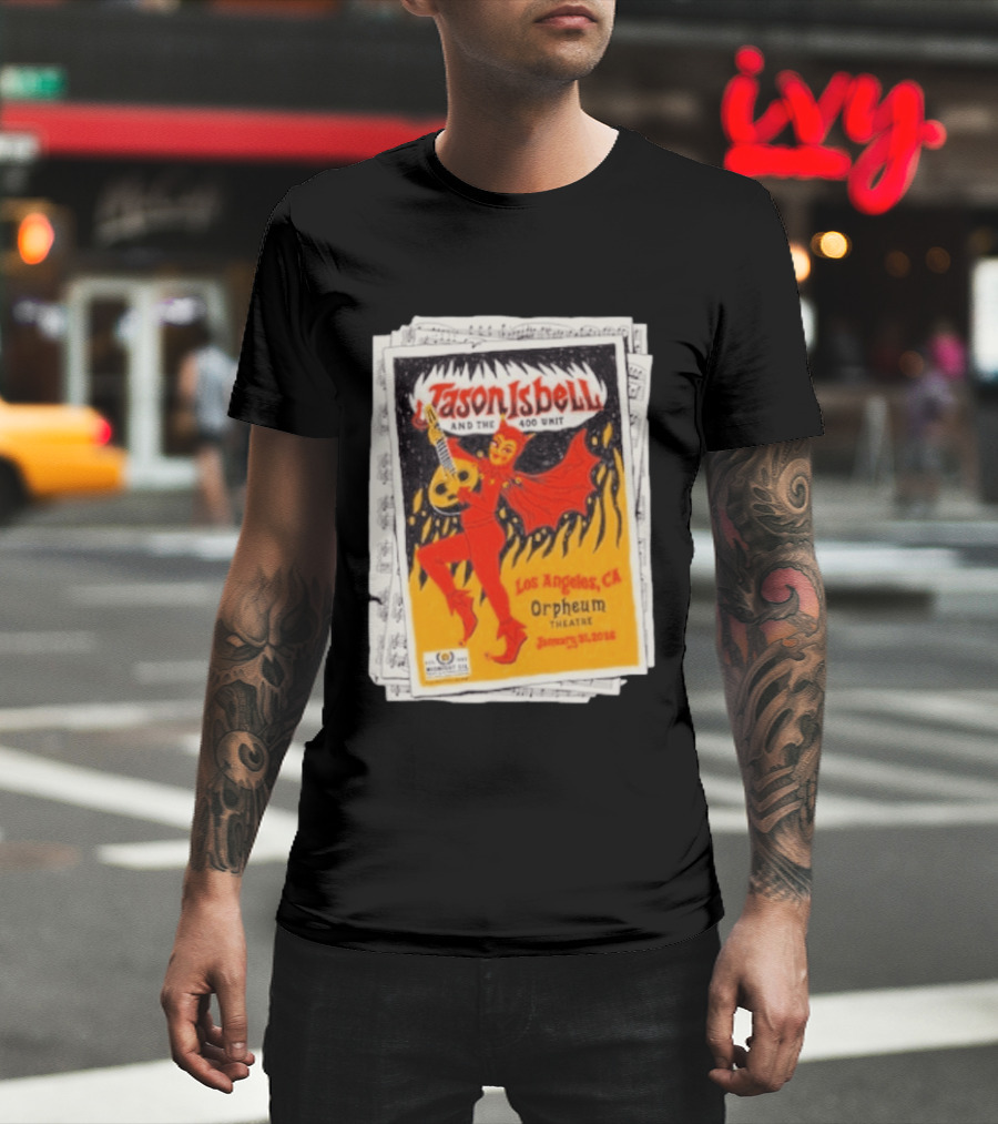 Jason Isbell And The 400 Unit Orpheum Theatre Los Angeles CA January 31 2026 Show T-Shirt