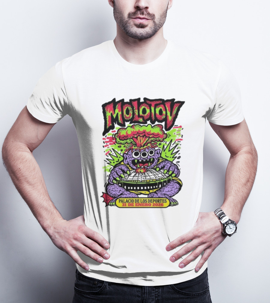Molotov Palacio De Los Deportes 31 De Enero 2026 Explosive Monster T-Shirt