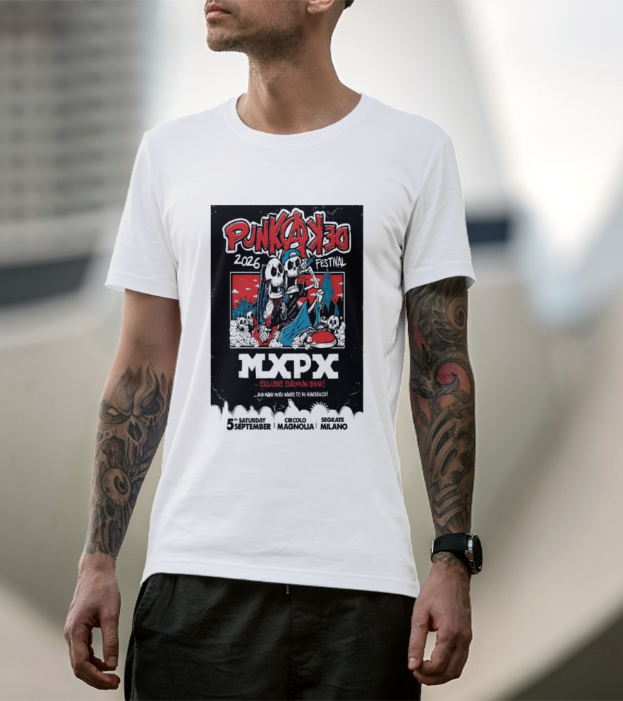 Punkadeka MXPX Exclusive European Show Festival 2026 Sept 5 Segrate Milano T-Shirt