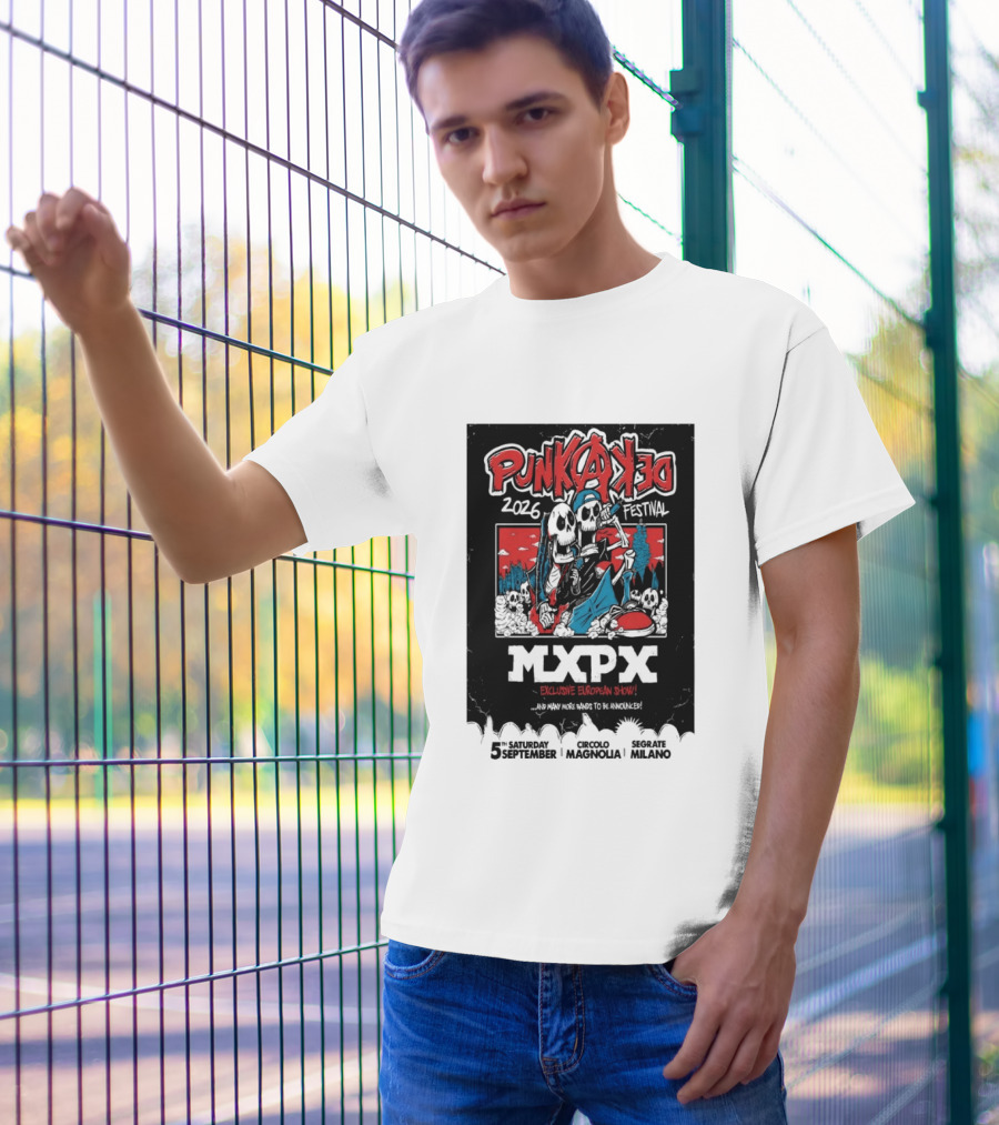 Punkadeka MXPX Exclusive European Show Festival 2026 Sept 5 Segrate Milano T-Shirt