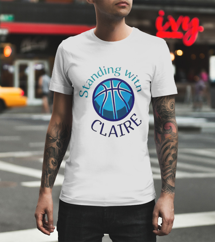 Standing With Claire Basketball Support T-Shirt