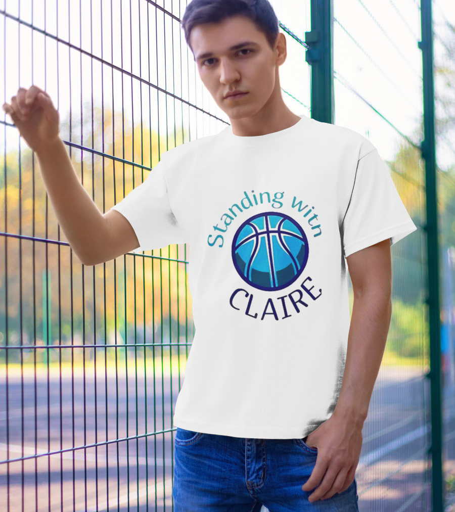 Standing With Claire Basketball Support T-Shirt