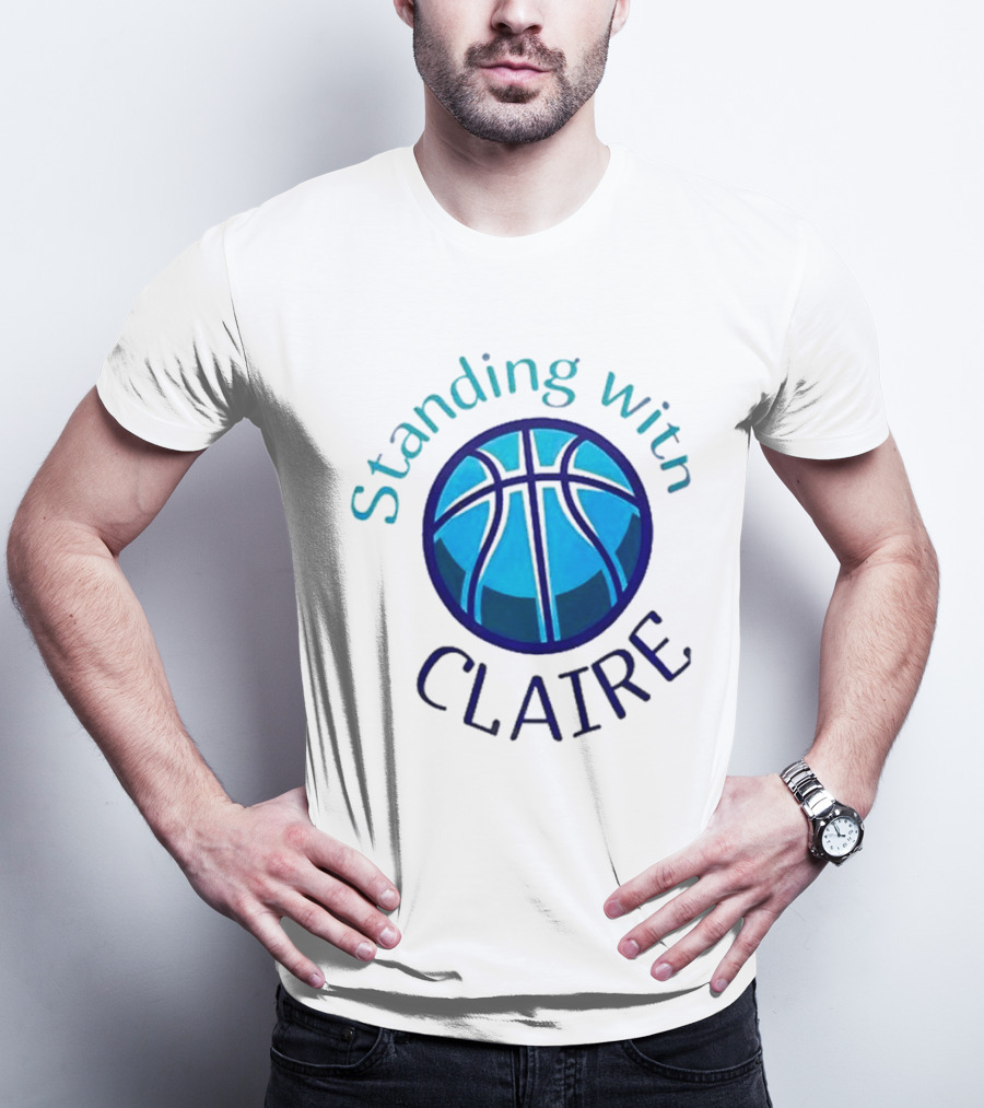 Standing With Claire Basketball Support T-Shirt