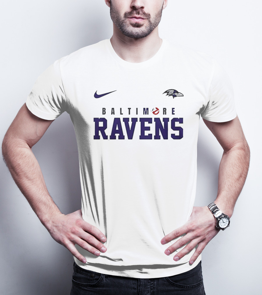Nike Baltimore Ravens Ghostbusters Who Ya Gonna Call T-Shirt