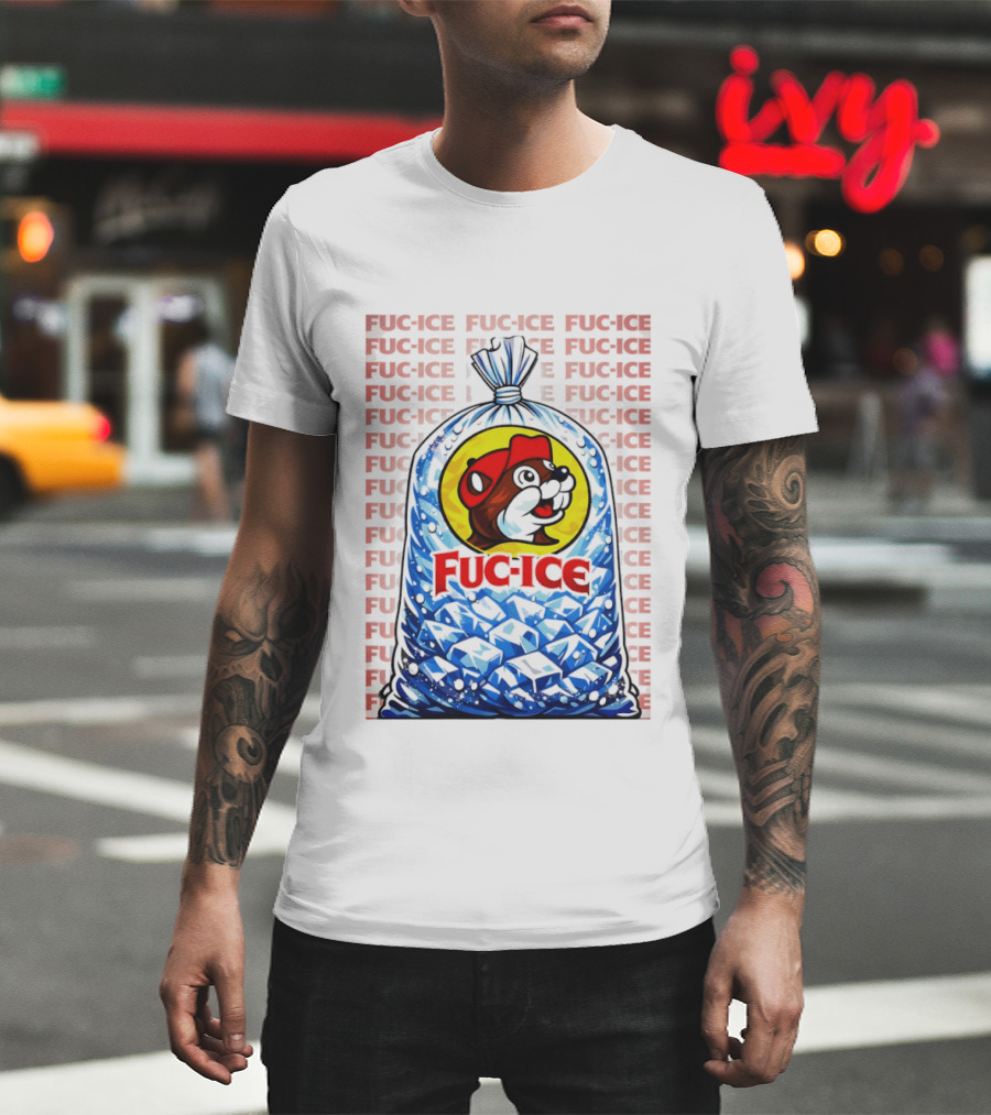 Buc Ee's Fuc Ice Parody Bag Of Ice T-Shirt