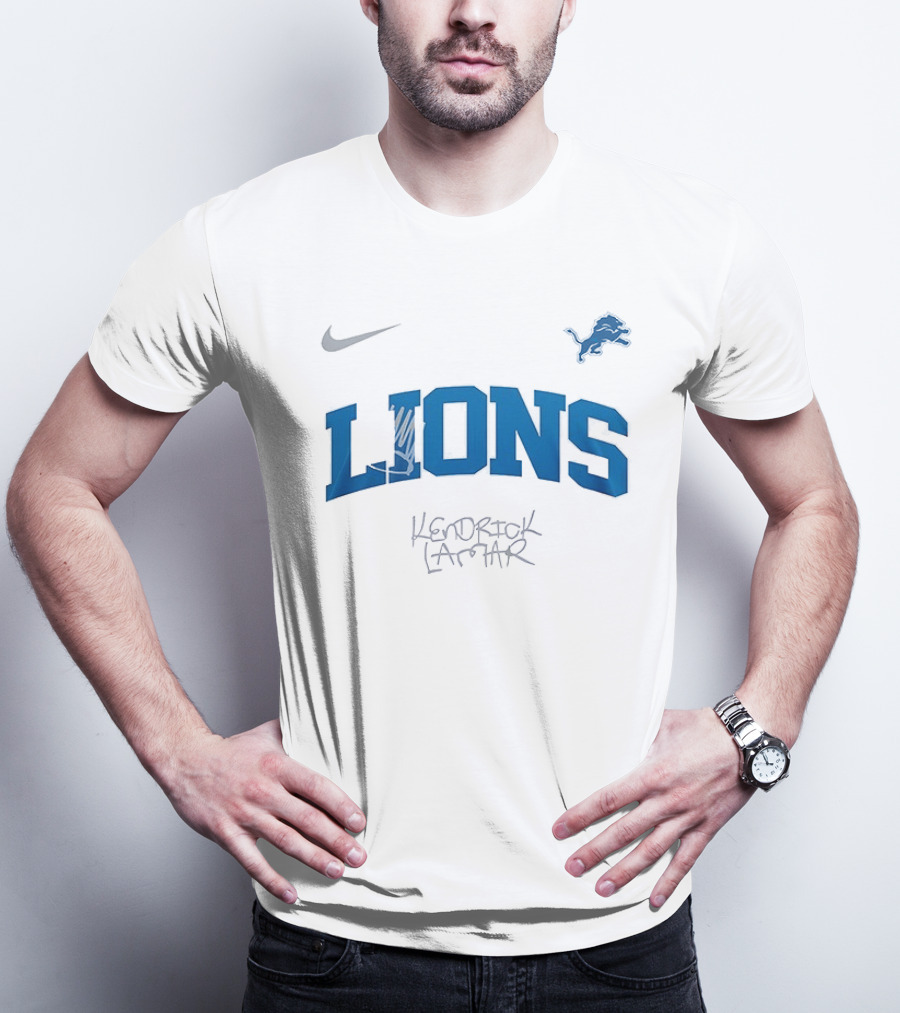 Nike Detroit Lions Kendrick Lamar King Kunta Collaboration T-Shirt